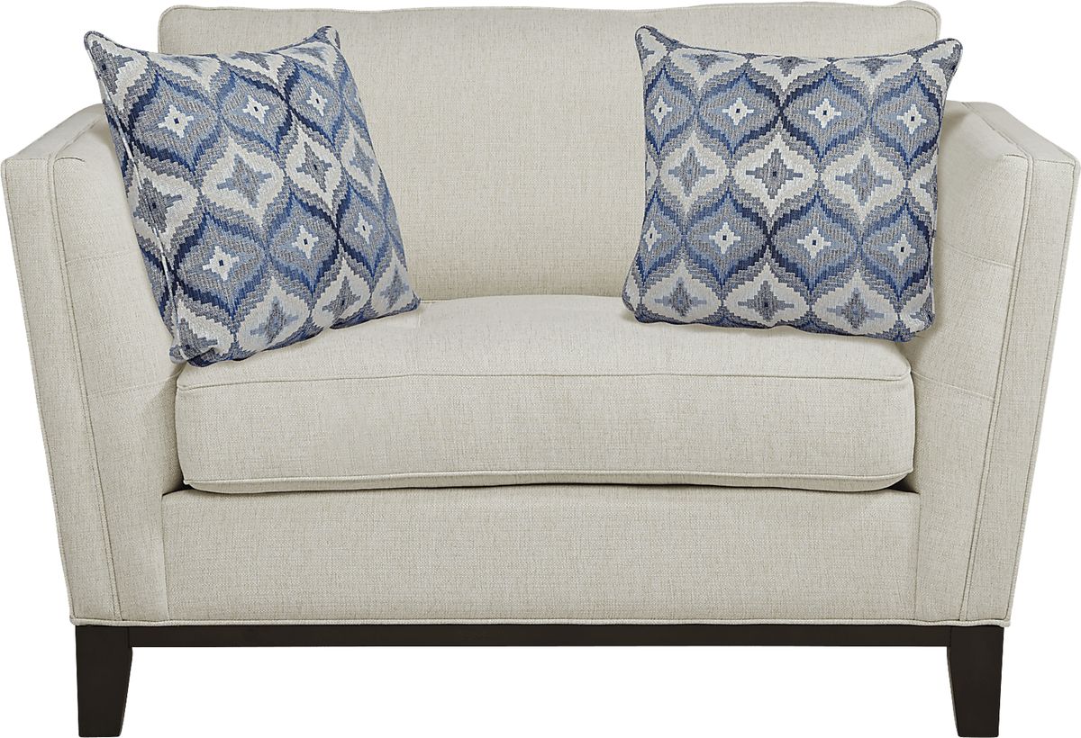 Cindy Crawford Central Boulevard Off-White Beige,White Textured Chair ...