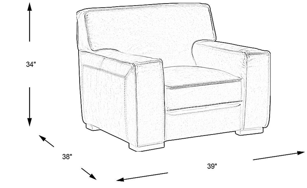 Cindy Crawford Deangelo Dark Gray Leather Chair | Rooms to Go