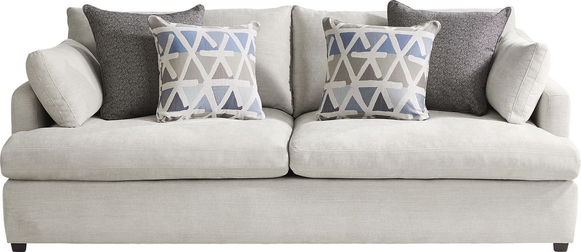 Cindy Crawford Emerson Park Silver Gray Chenille Fabric Sofa - Rooms To Go