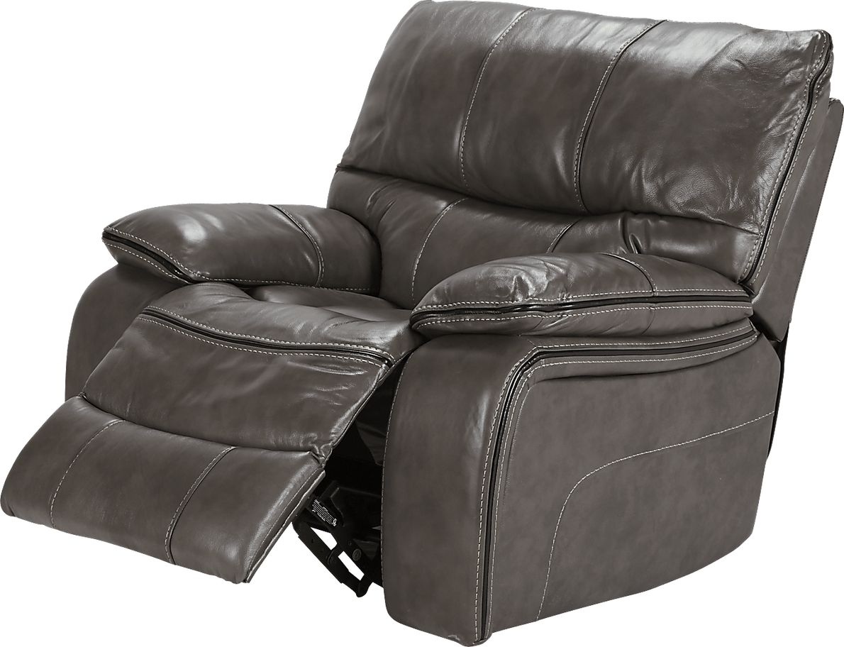 Cindy Crawford Home Gianna Gray Leather Power Recliner - Rooms To Go Cindy Crawford Home Gianna Gray Leather Power Recliner - Rooms To Go
