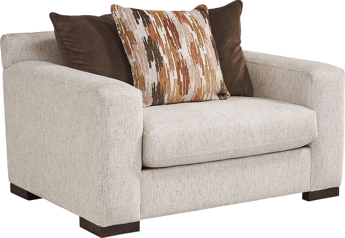 Cindy Crawford Glenwood Springs Beige Chenille Fabric Chair | Rooms to Go