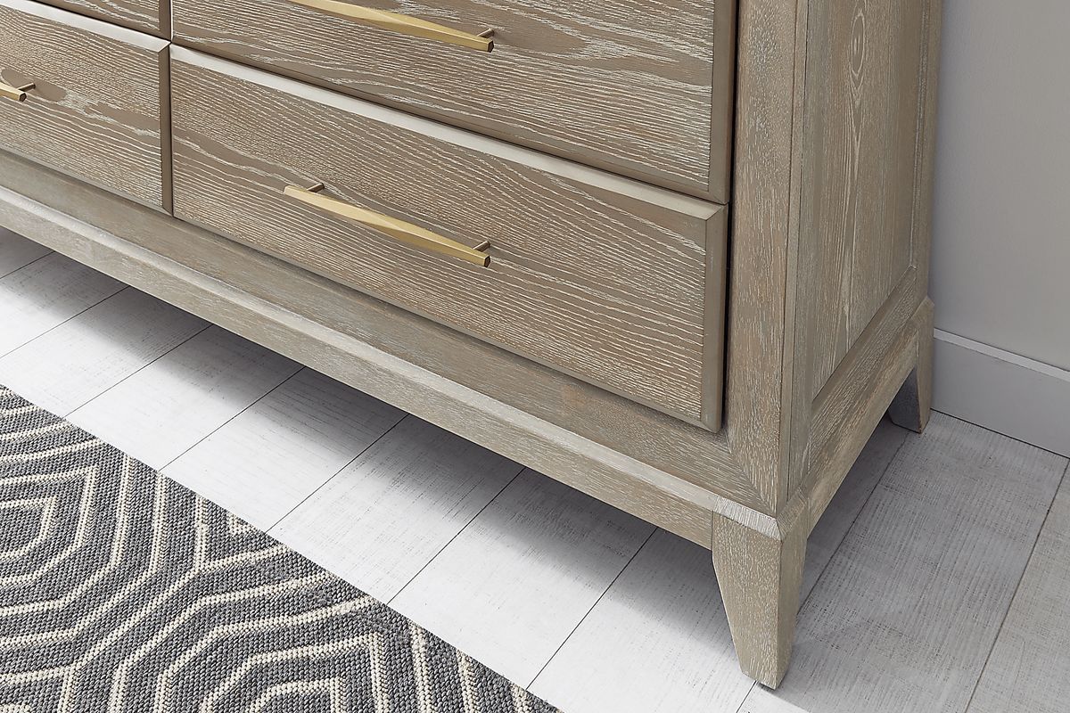 Cindy Crawford Kailey Park 8 Pc Light Oak Wood Queen Bedroom Set With ...