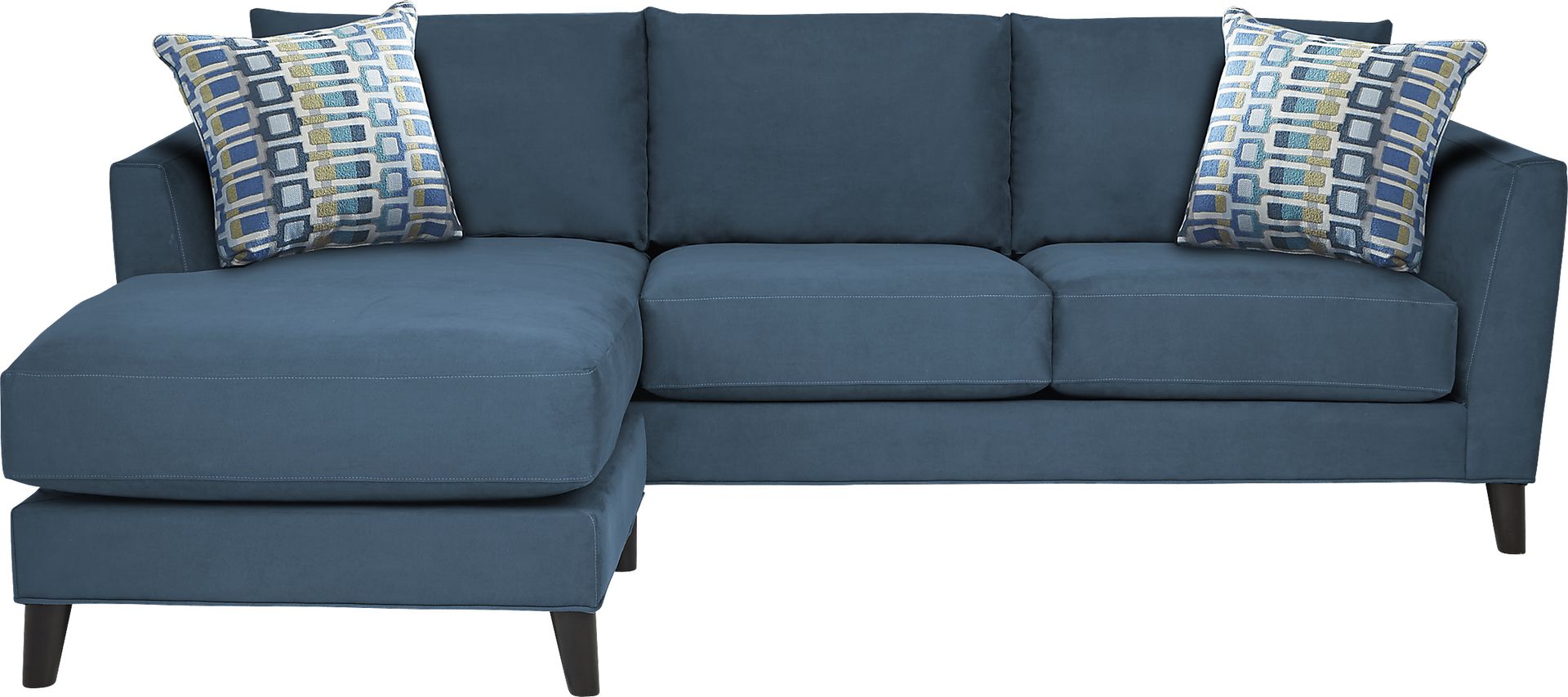 Lexington Avenue Indigo Blue Microfiber 2 Pc Sectional | Rooms to Go