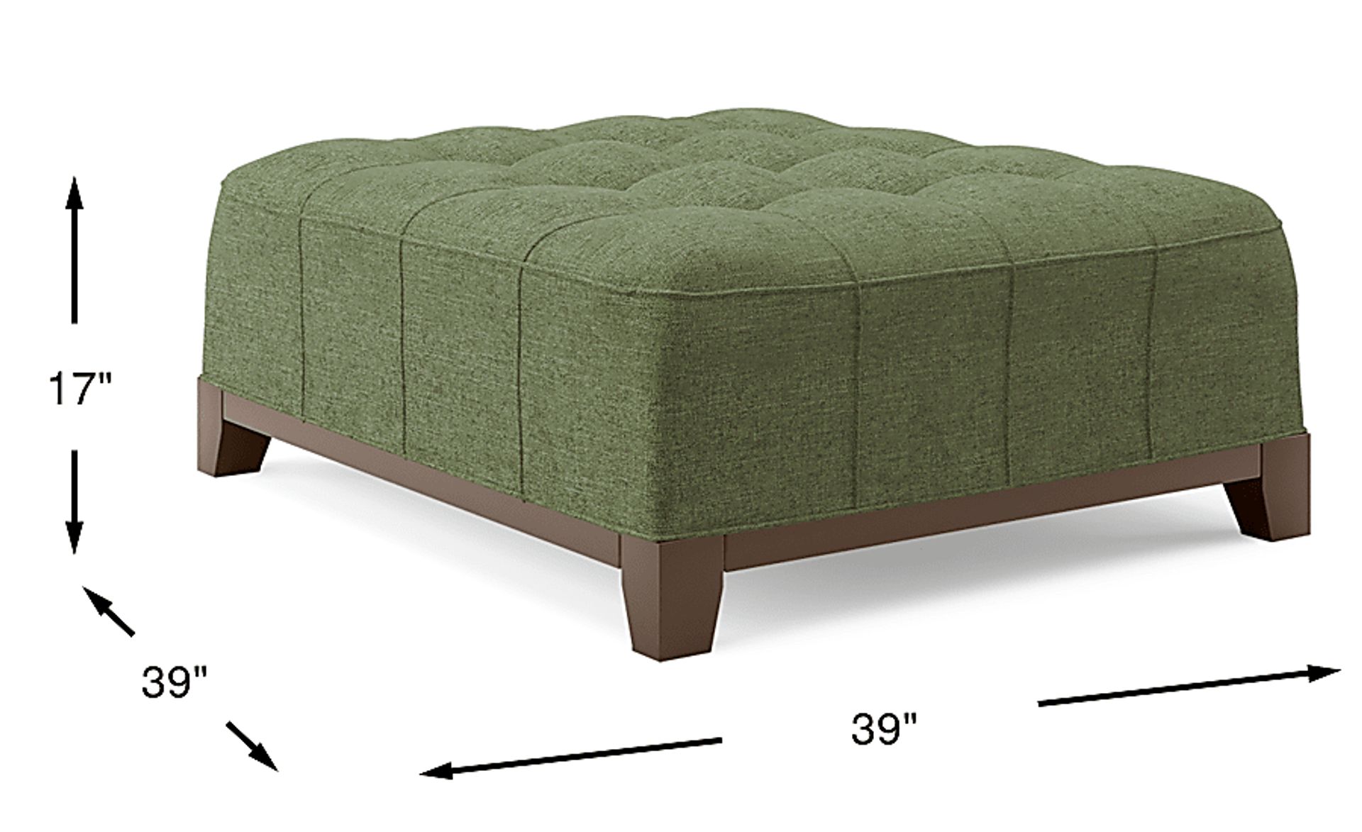 Cindy Crawford Metropolis Way Avocado Green Textured Cocktail Ottoman ...