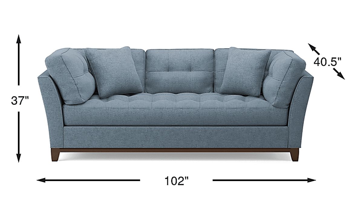 Metropolis Way Chambray Blue Textured Sofa | Rooms to Go
