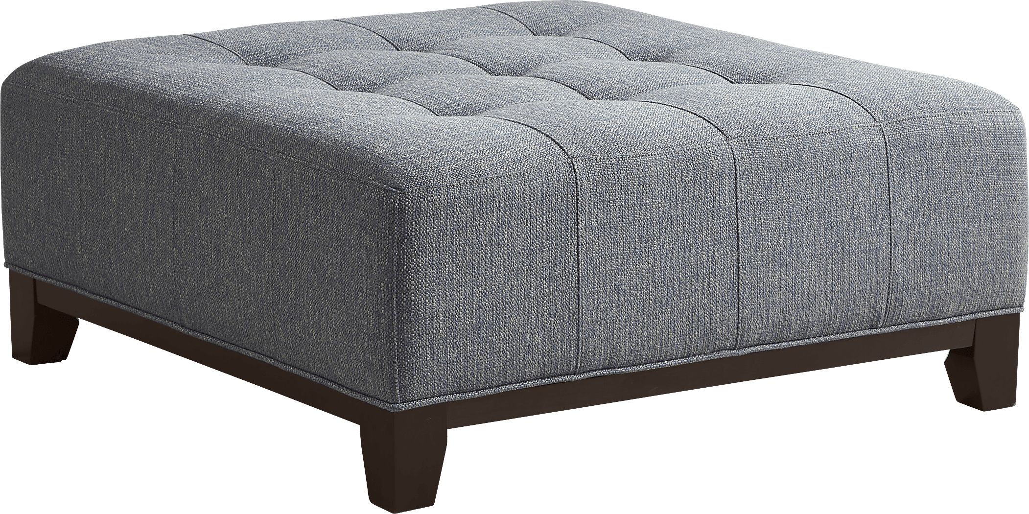 Cindy Crawford Home Metropolis Way Denim Textured Cocktail Ottoman ...