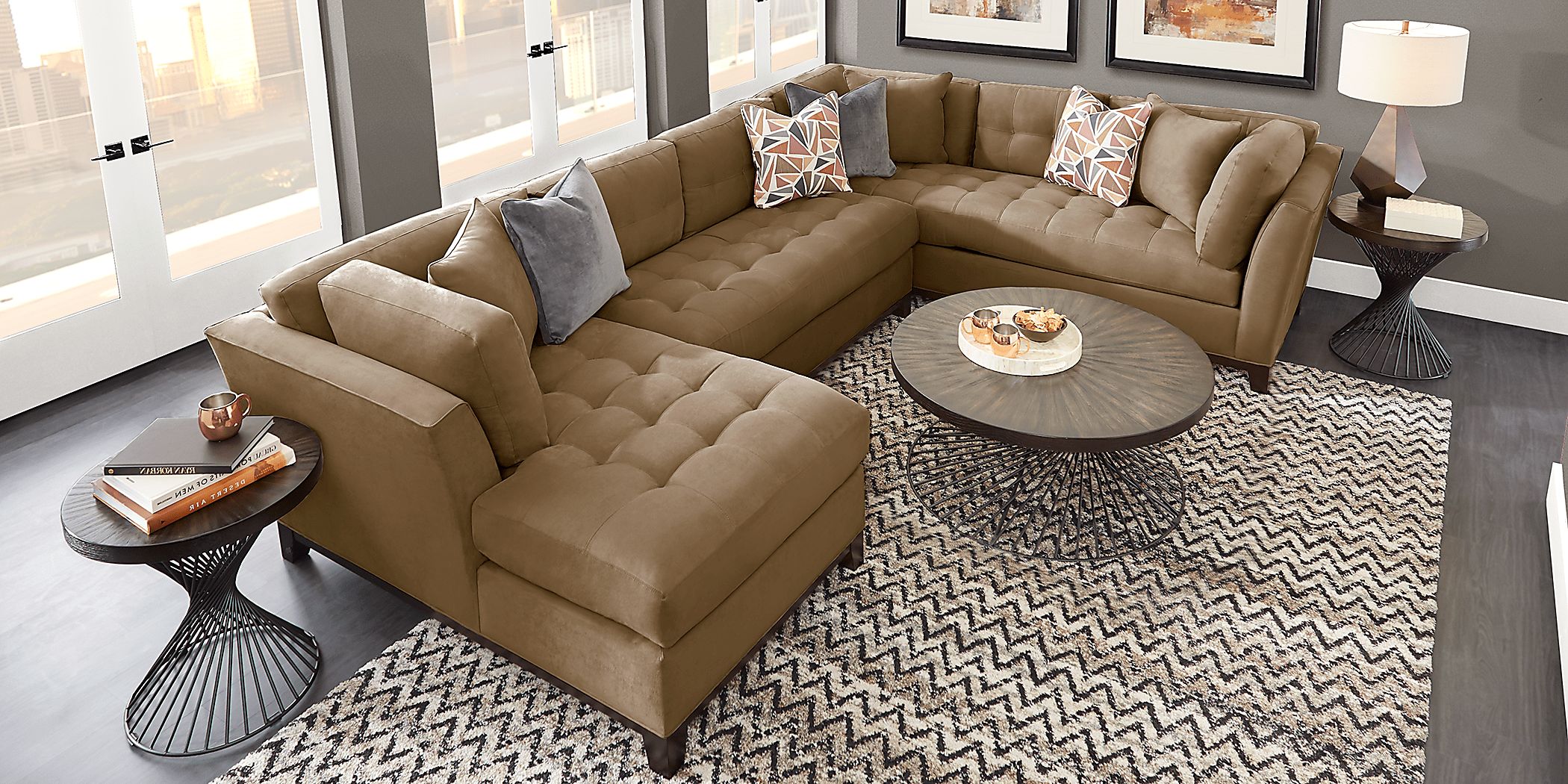 Cindy crawford metropolis 3 piece sectional store