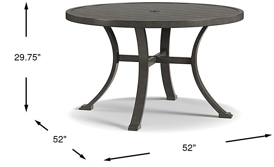 Cindy Crawford Home Montecello 52 in Round Outdoor Dining Table - Rooms ...