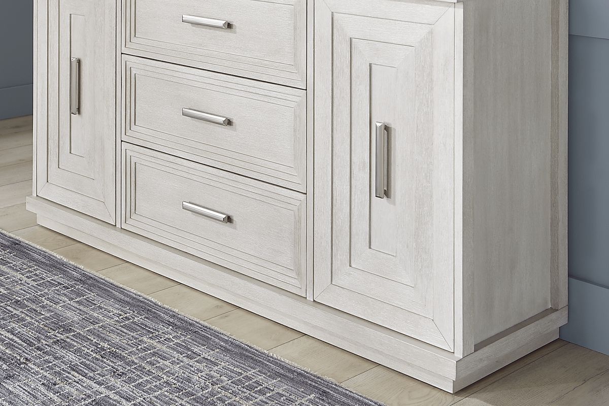 Cindy Crawford Royal Park Ivory Light Wood,White Server | Rooms to Go