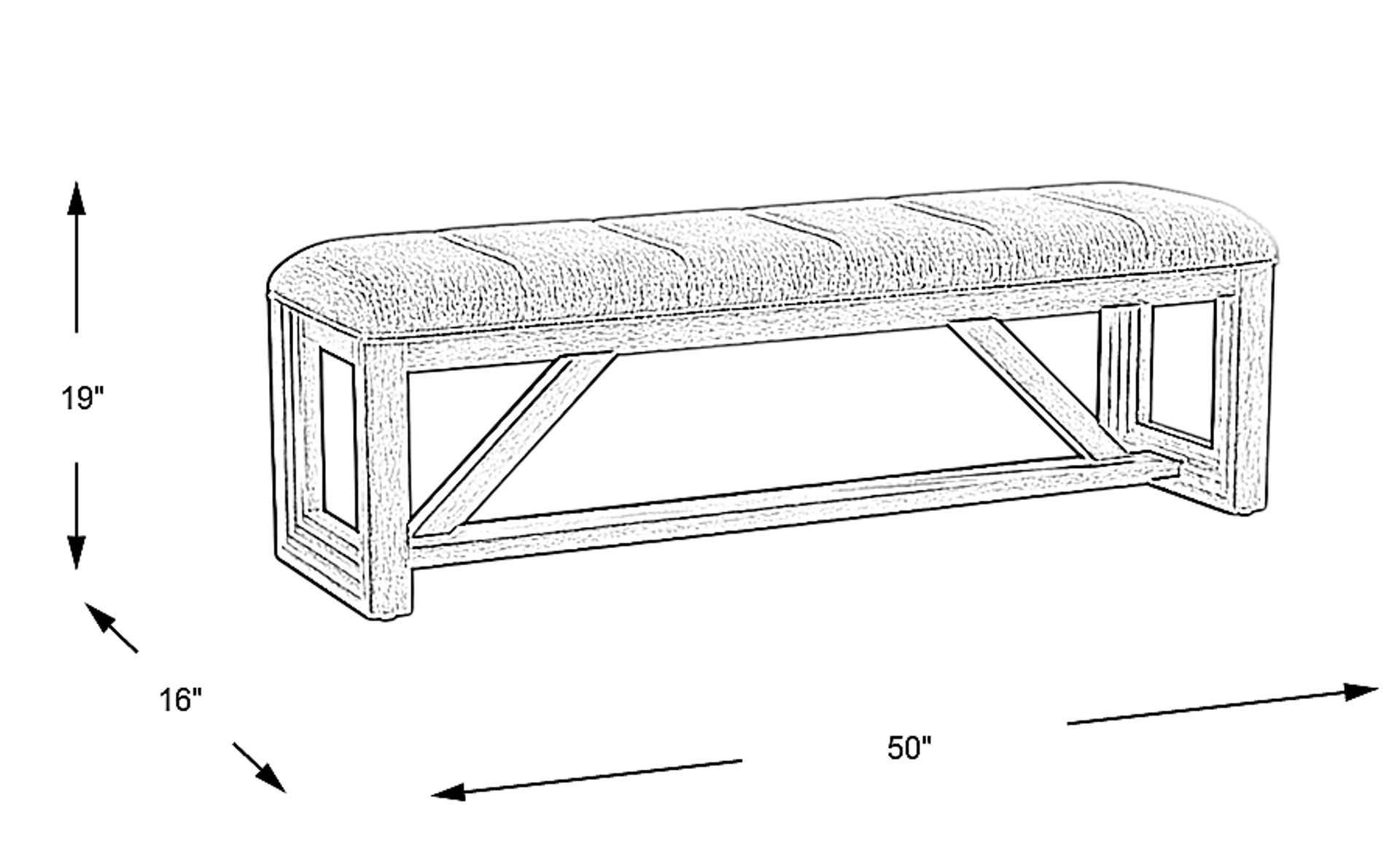 Cindy Crawford Royal Park Ivory Light Wood,White Bench | Rooms to Go