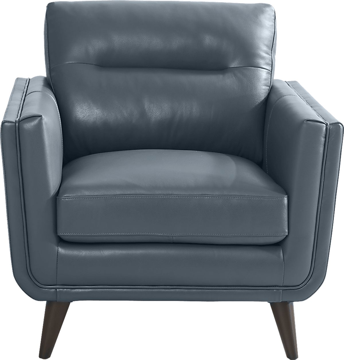 Cindy Crawford San Salerno Blue Leather Chair | Rooms to Go