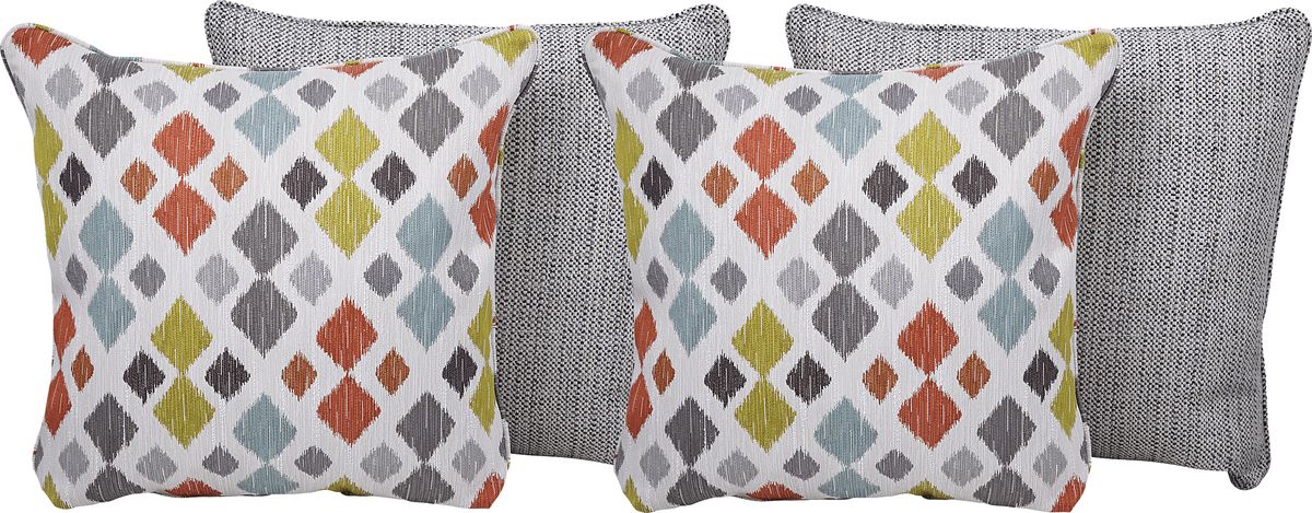 Shibui Tangerine Orange Set Of 4 Accent Pillows | Rooms to Go