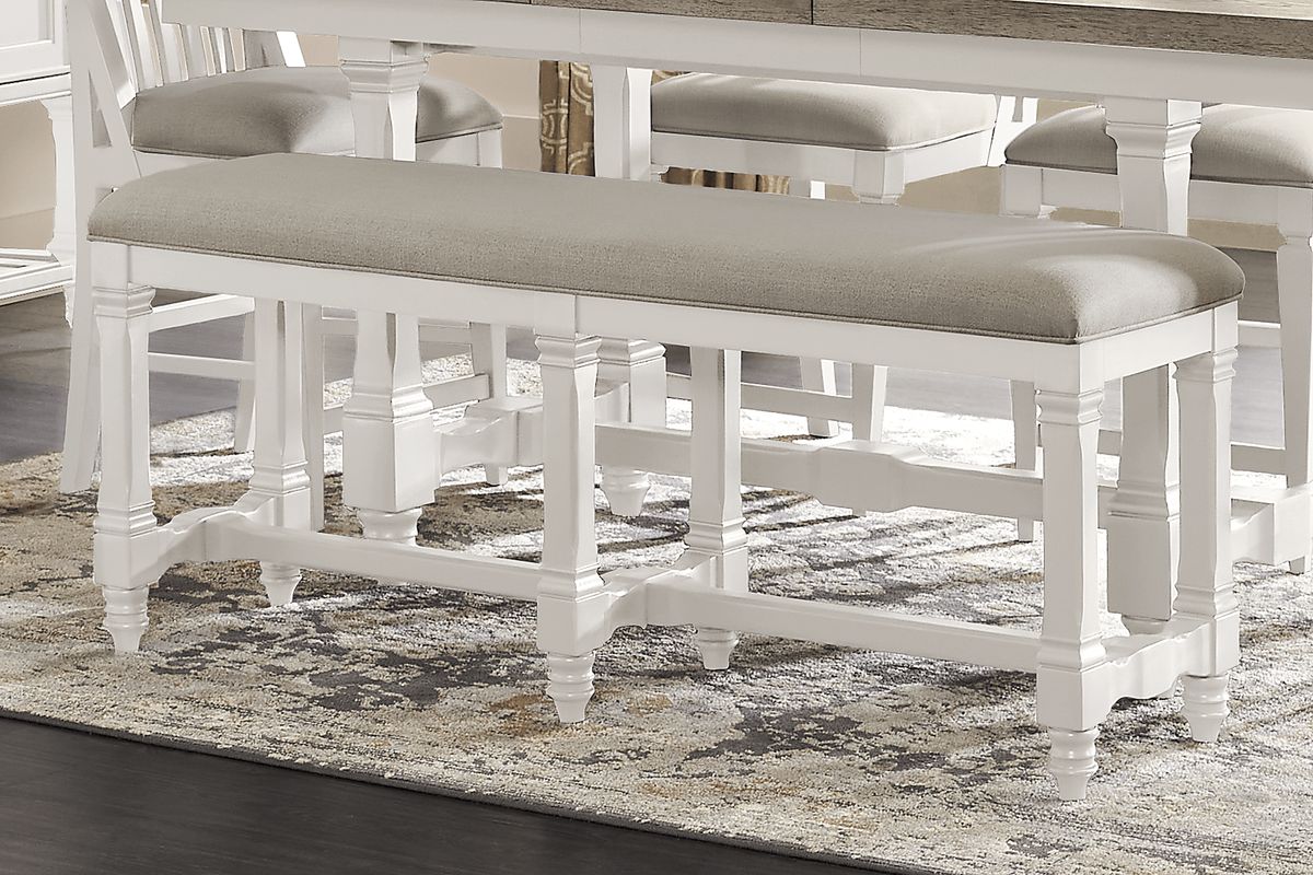 Cindy Crawford Shorewood White Colors,White Beige Counter Height Bench ...
