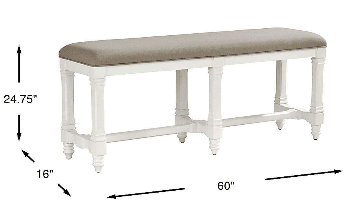 Cindy Crawford Shorewood White Colors,White Beige Counter Height Bench ...