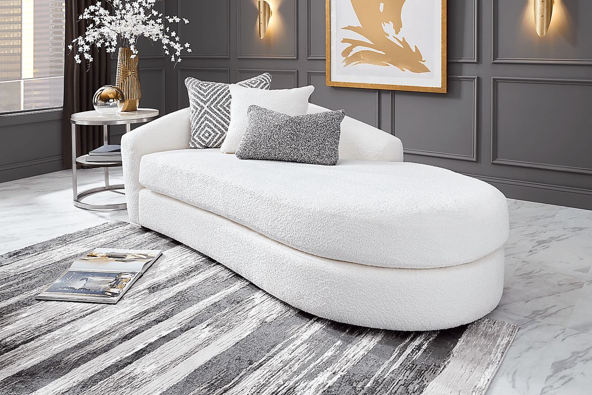 Cindy Crawford The Swerve 8 Pc White Boucle Living Room Set With Sofa ...