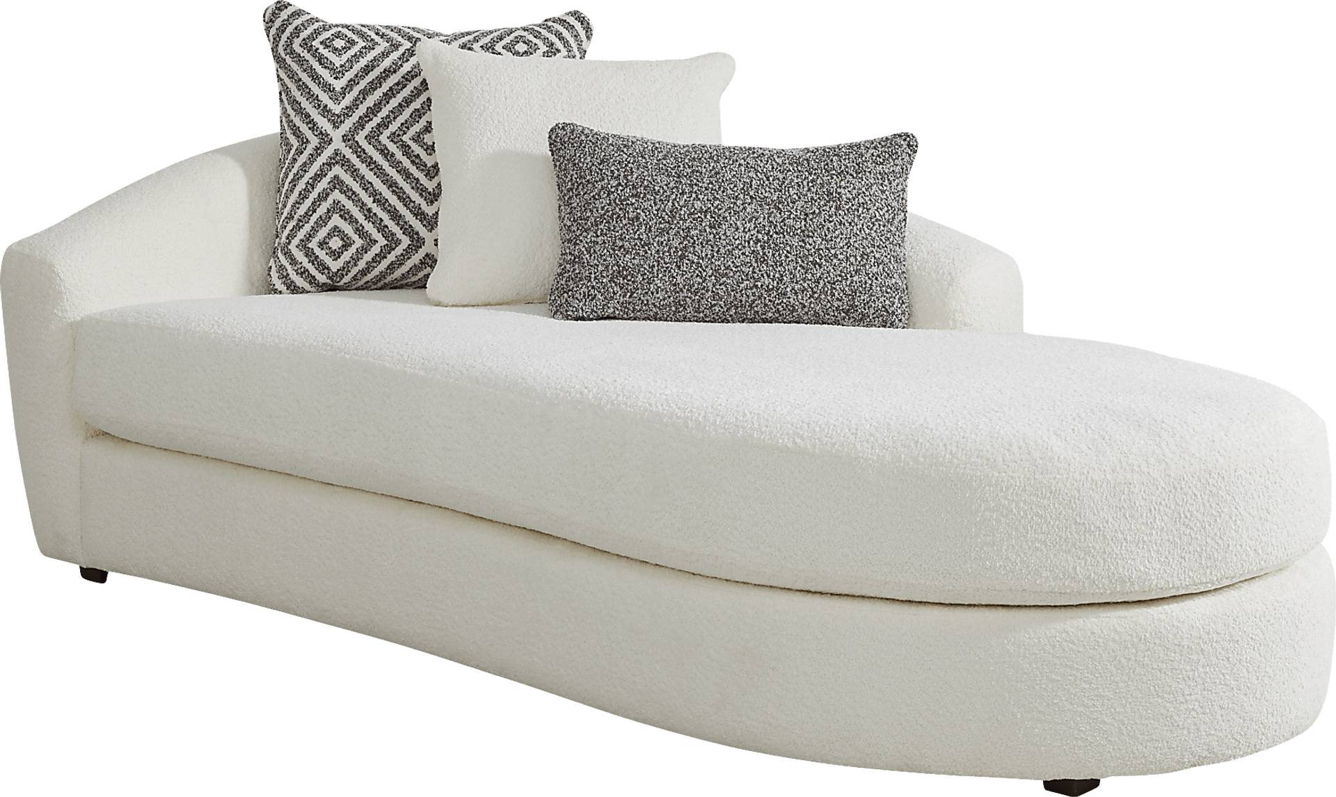 Cindy Crawford The Swerve 3 Pc White Boucle Living Room Set With Sofa ...