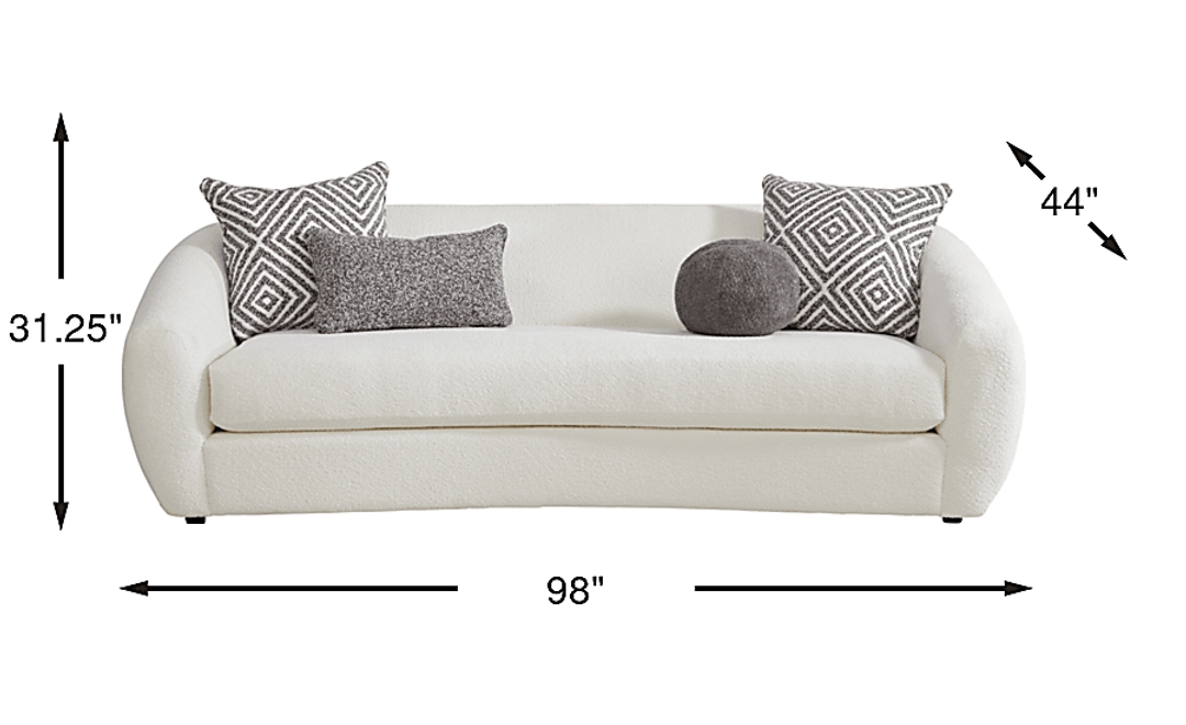 Cindy Crawford The Swerve 8 Pc White Boucle Living Room Set With Sofa ...