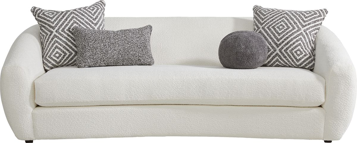 Cindy Crawford The Swerve 8 Pc White Boucle Living Room Set With Sofa ...