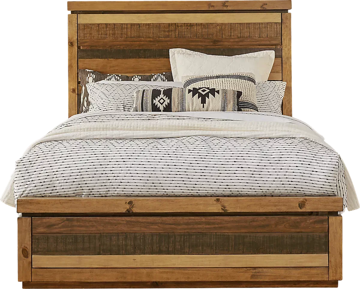 Cindy Crawford Westover Hills 7 Pc Brown Dark Wood King Bedroom Set With Dresser Mirror 3 Pc King Panel Bed Nightstand Rooms to Go