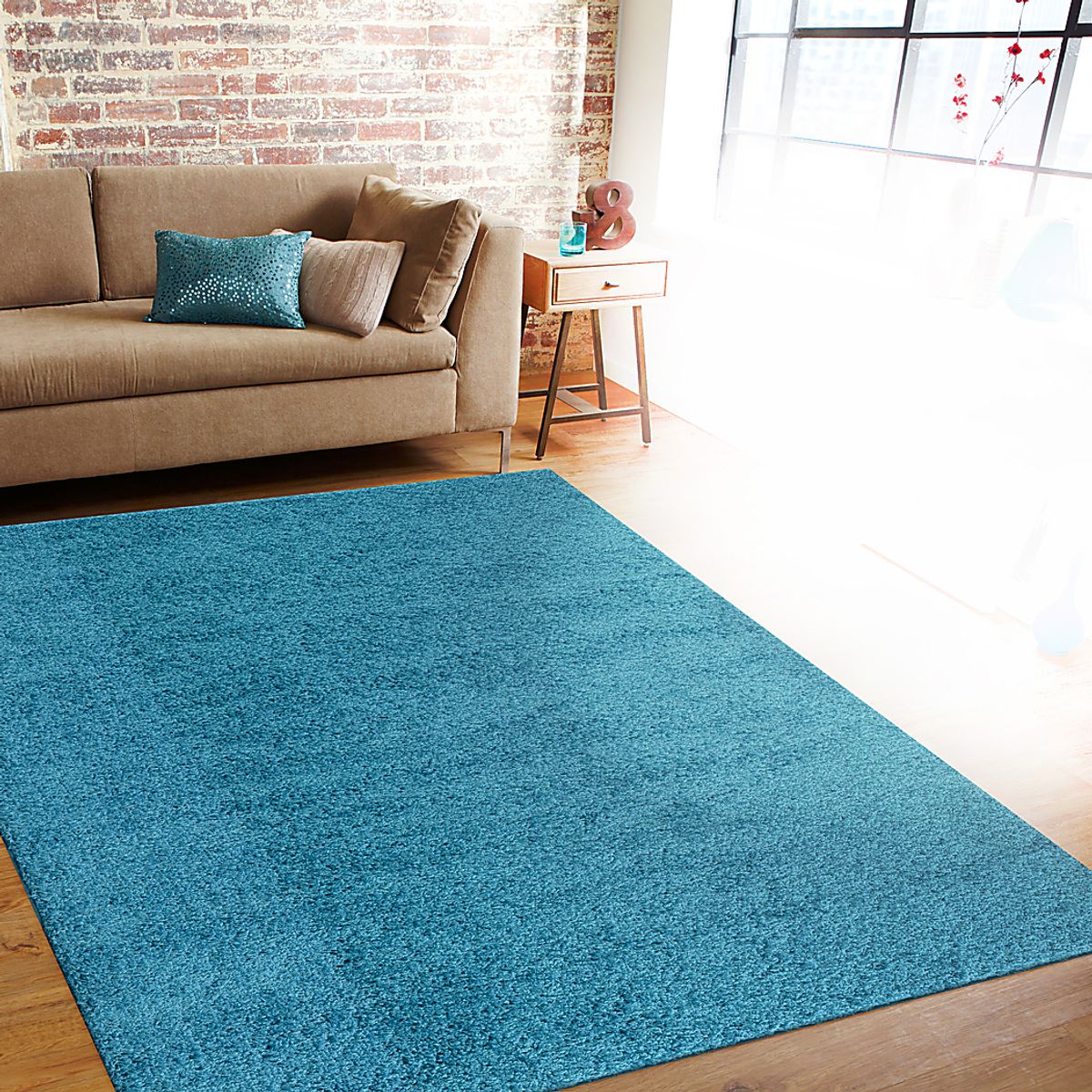 Cinthia Turquoise Blue Rug | Rooms to Go