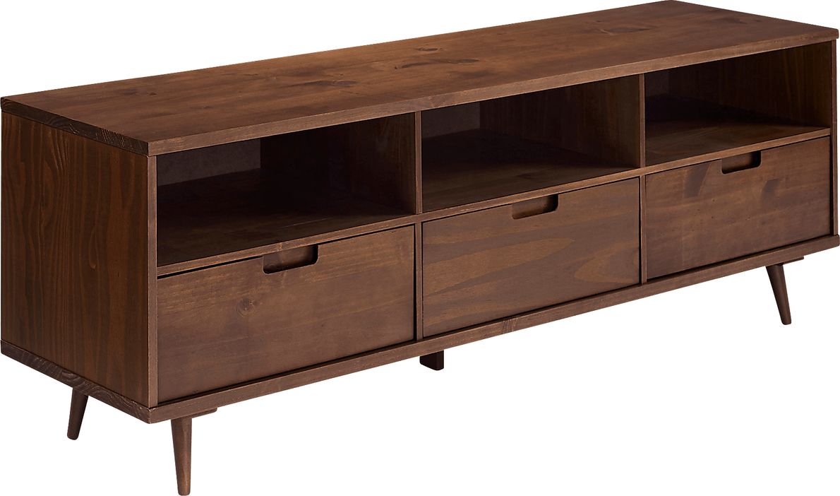 Circletree Walnut Dark Wood Console - Rooms To Go