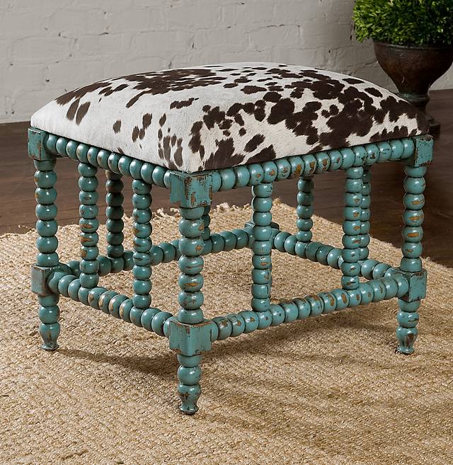 Clairson Aqua Blue Bench | Rooms to Go