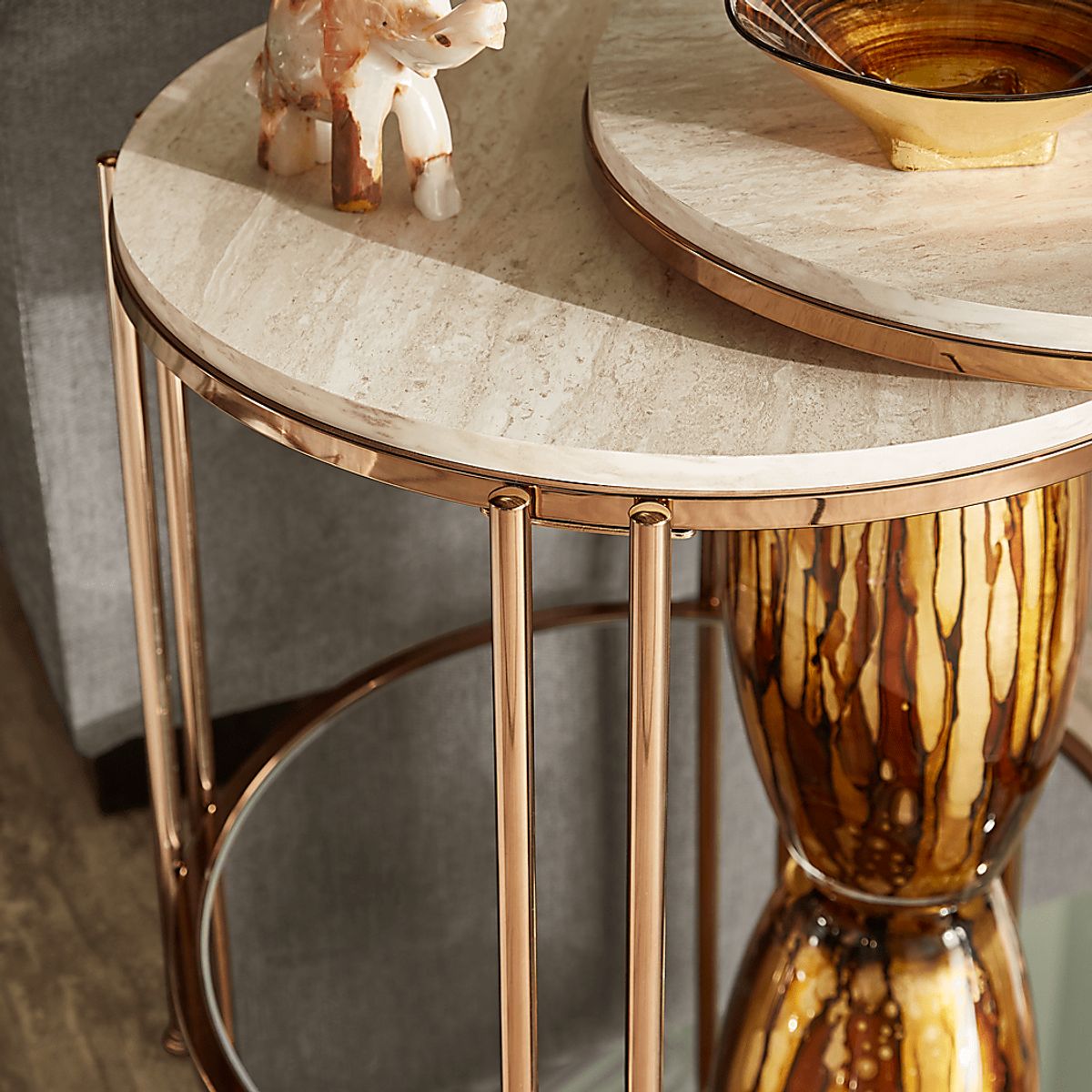 Clairview Gold Colors,Metal End Table | Rooms to Go
