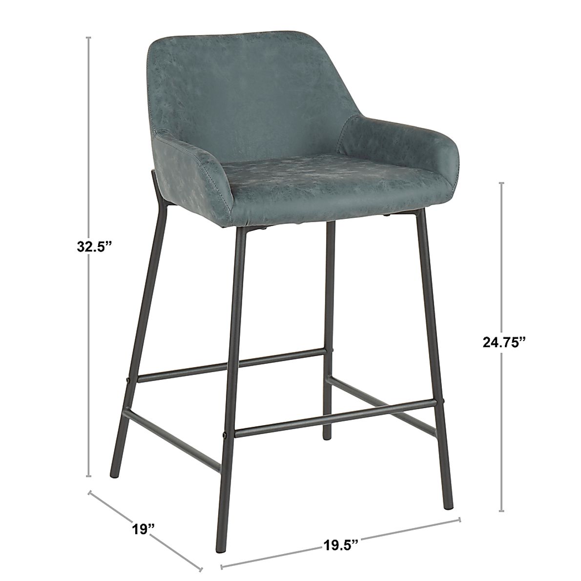 Clarain Gray Counter Height Stool, Set of 2 - Rooms To Go