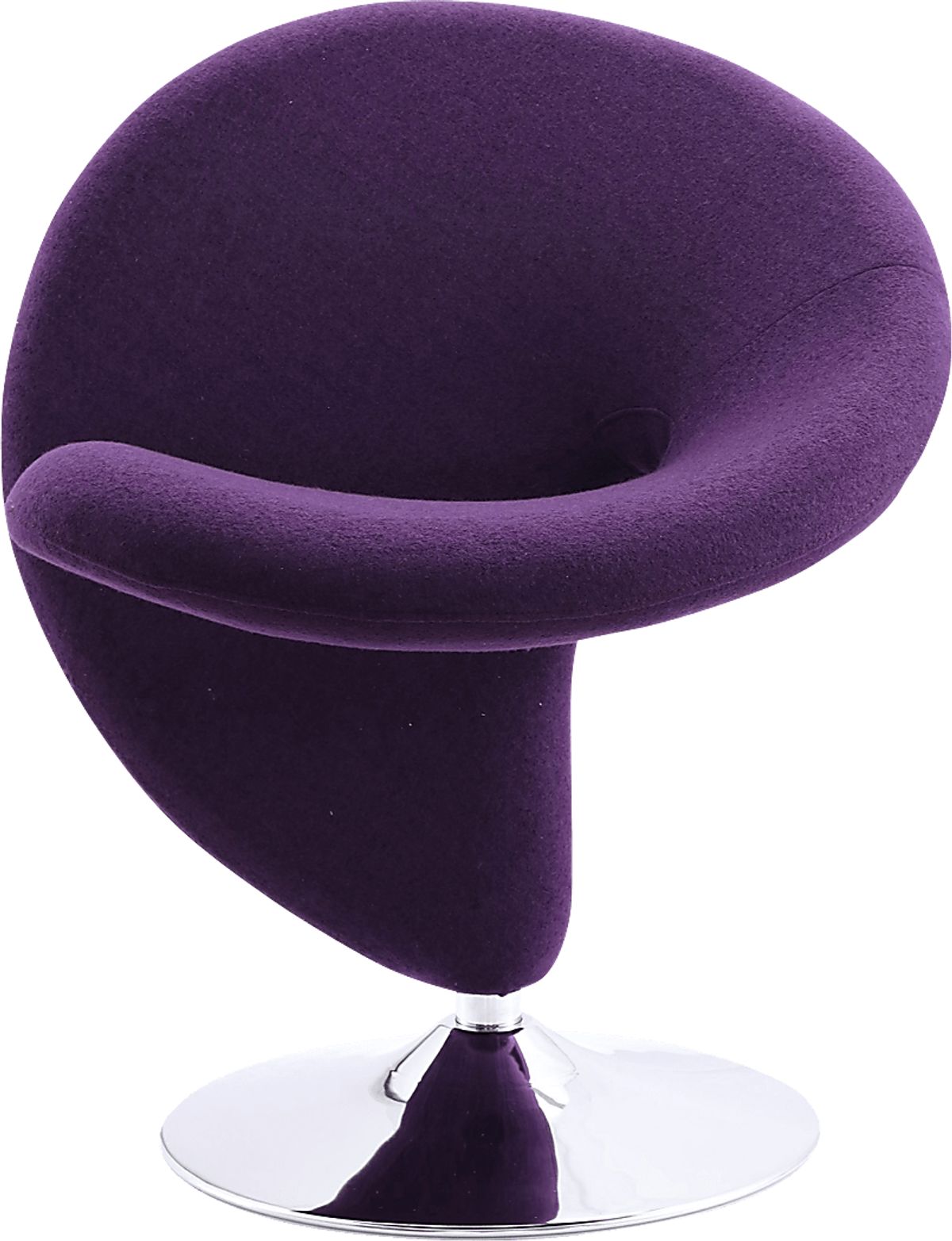 Claredda Purple Red Wool Fabric Swivel Accent Chair | Rooms to Go