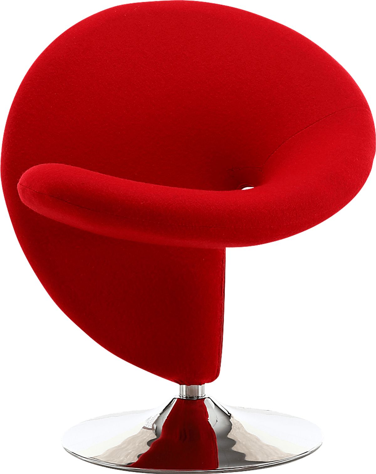 Claredda Red Wool Fabric Swivel Accent Chair | Rooms to Go