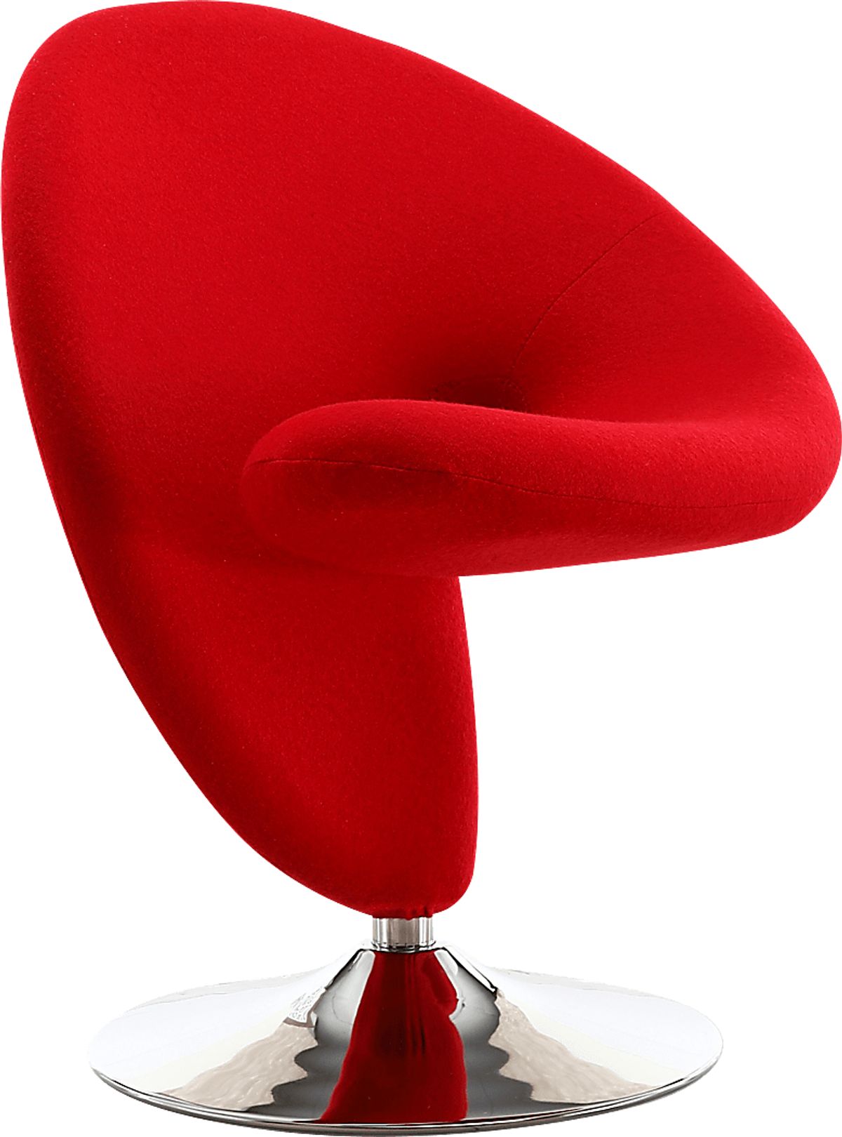 Claredda Red Wool Fabric Swivel Accent Chair | Rooms to Go