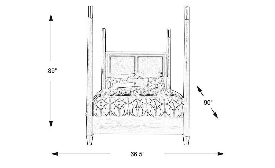 Clarissa White 3 Pc Queen Poster Bed - Rooms To Go