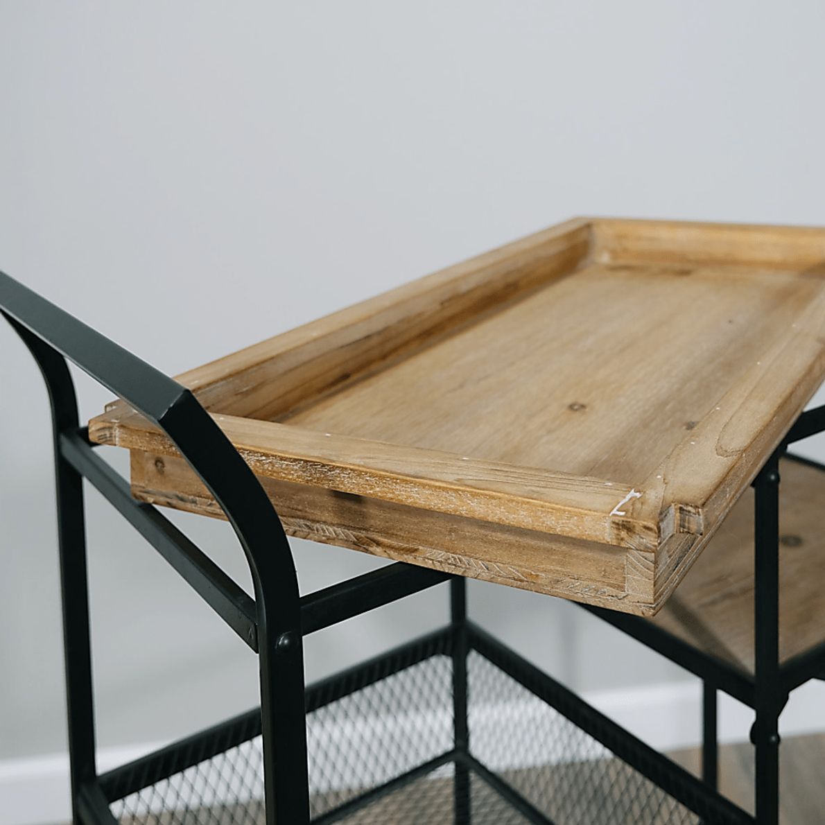 Claybourne Light Brown Bar Cart - Rooms To Go