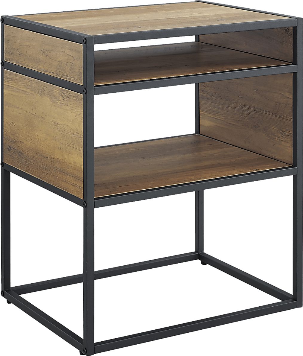 Cleaton Brown Dark Wood Side Table - Rooms To Go