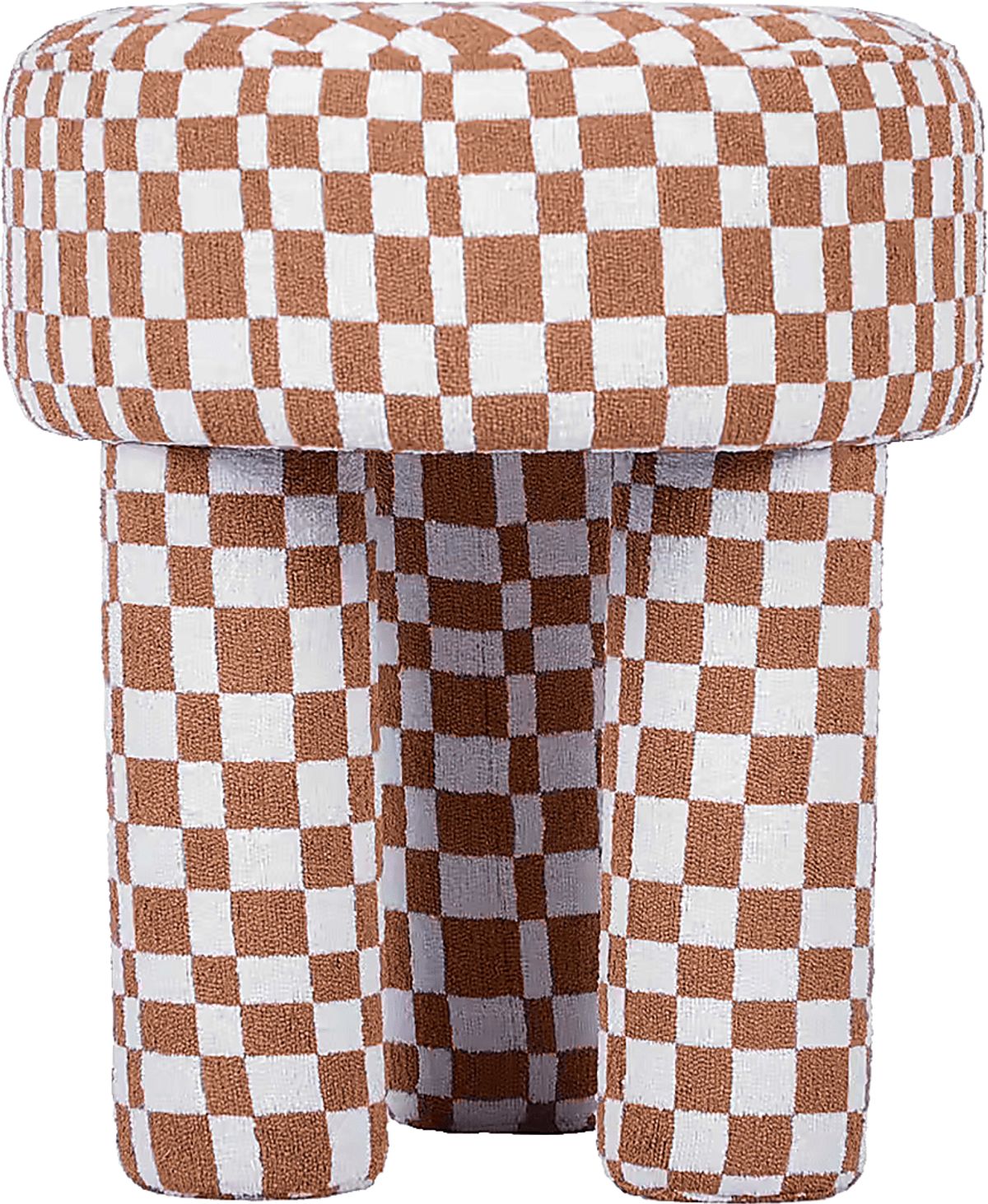 Clelia Brown Polyester Fabric Stool | Rooms to Go