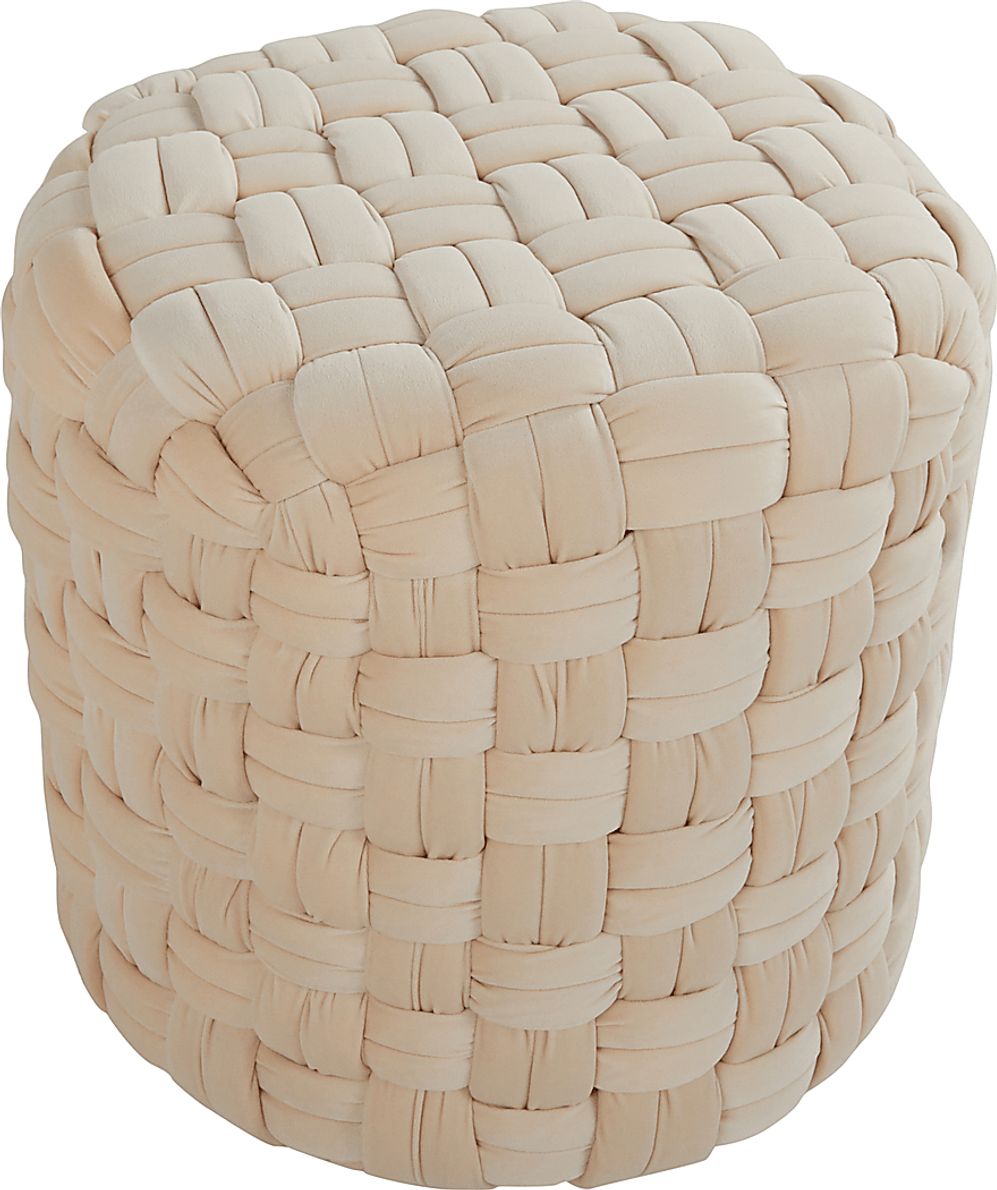 Clendenin Cream Ottoman - Rooms To Go