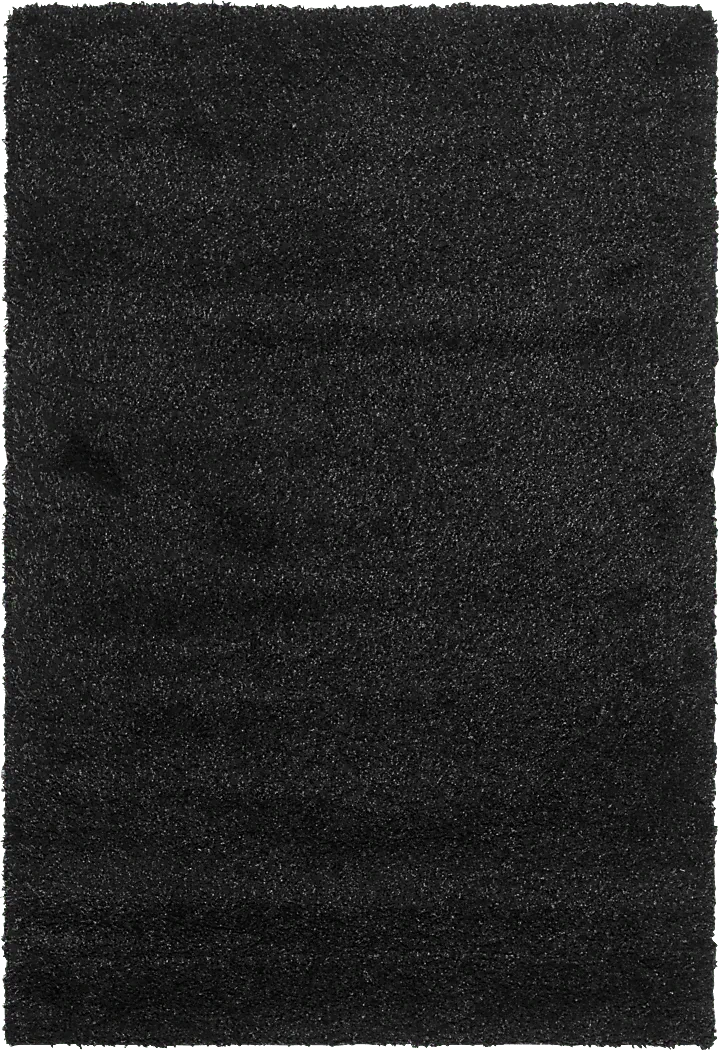 Cleona Black Polypropylene Fabric Rug | Rooms to Go