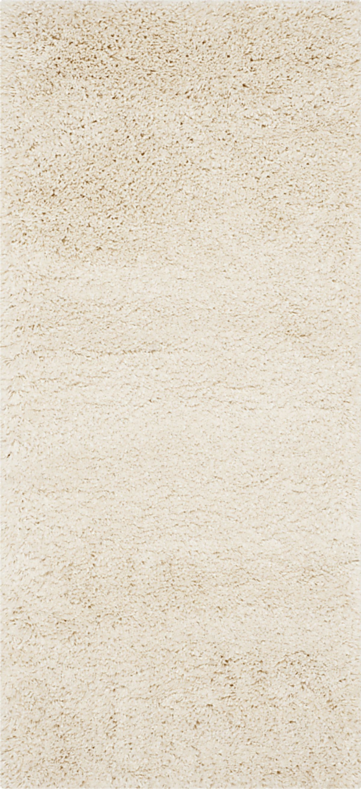 Cleona Ivory Beige Polypropylene Fabric Rug | Rooms to Go