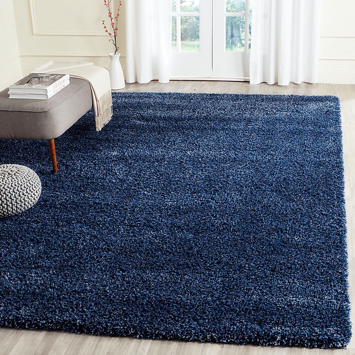 Cleona Navy 8' x 10' Rug - Rooms To Go