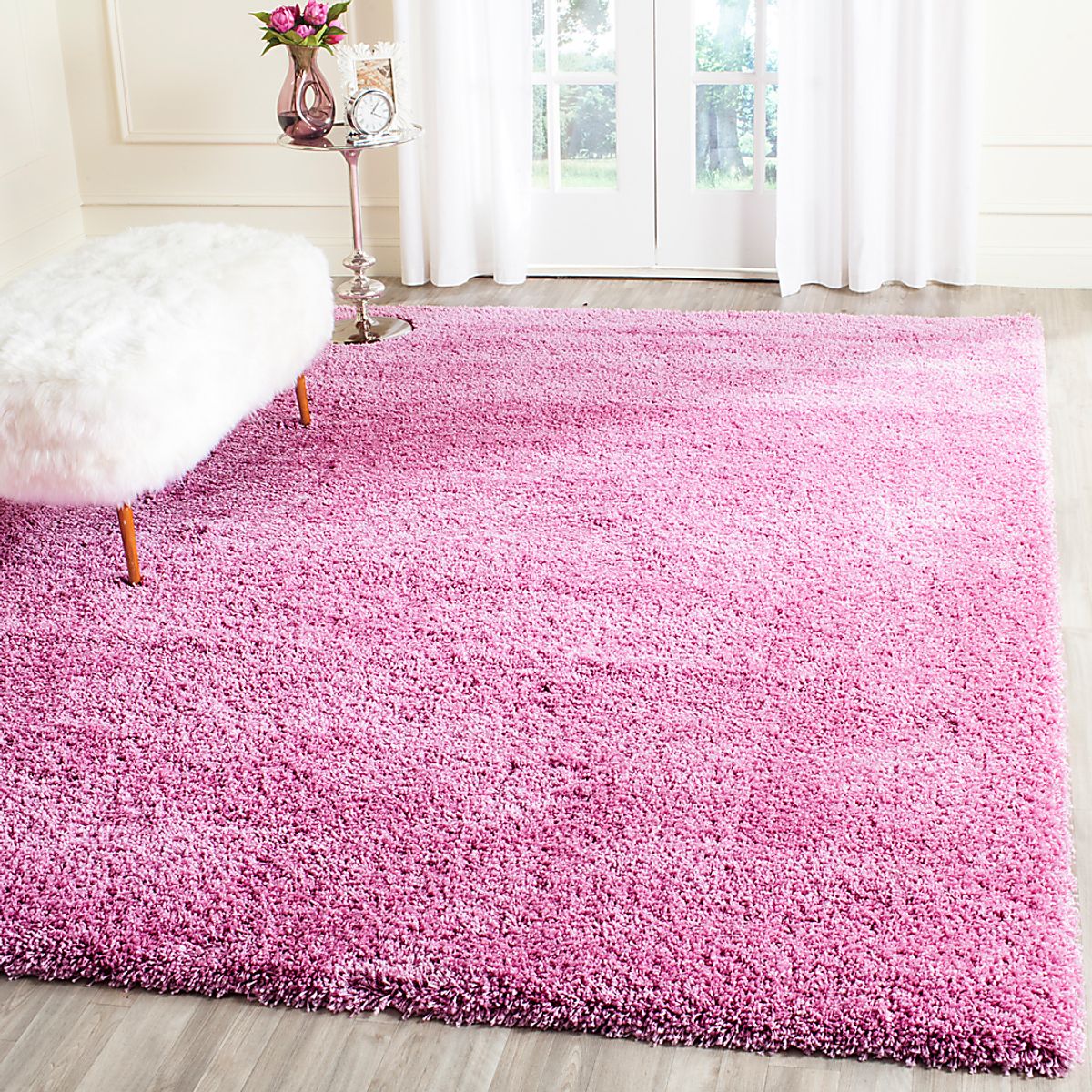 Cleona Pink Polypropylene Fabric Rug | Rooms to Go