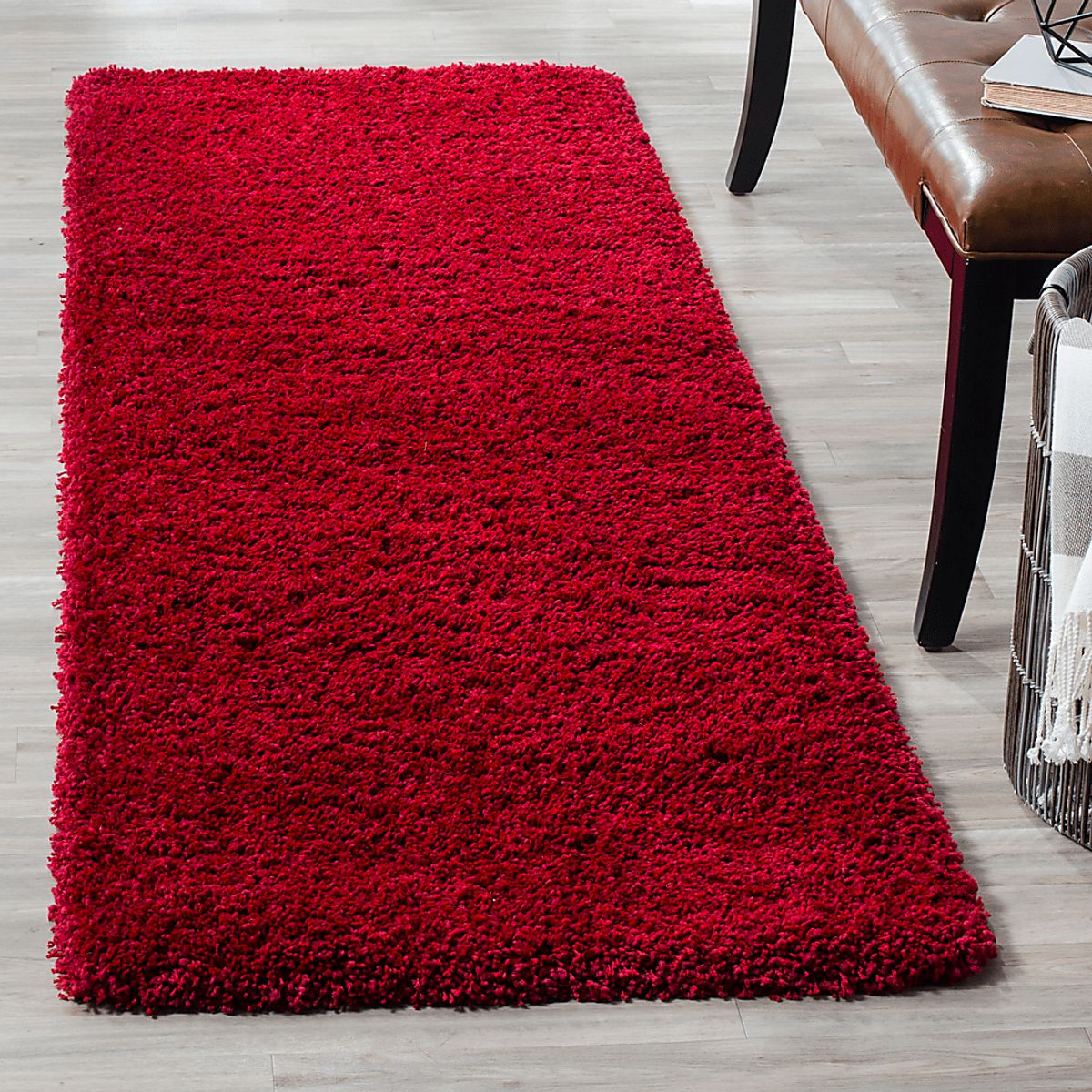 Cleona Red Polypropylene Fabric Rug | Rooms to Go