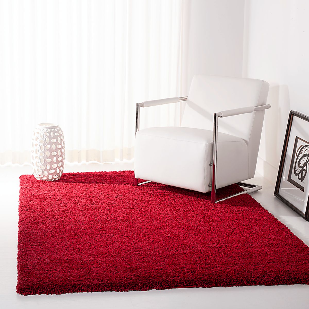Cleona Red Polypropylene Fabric Rug | Rooms to Go