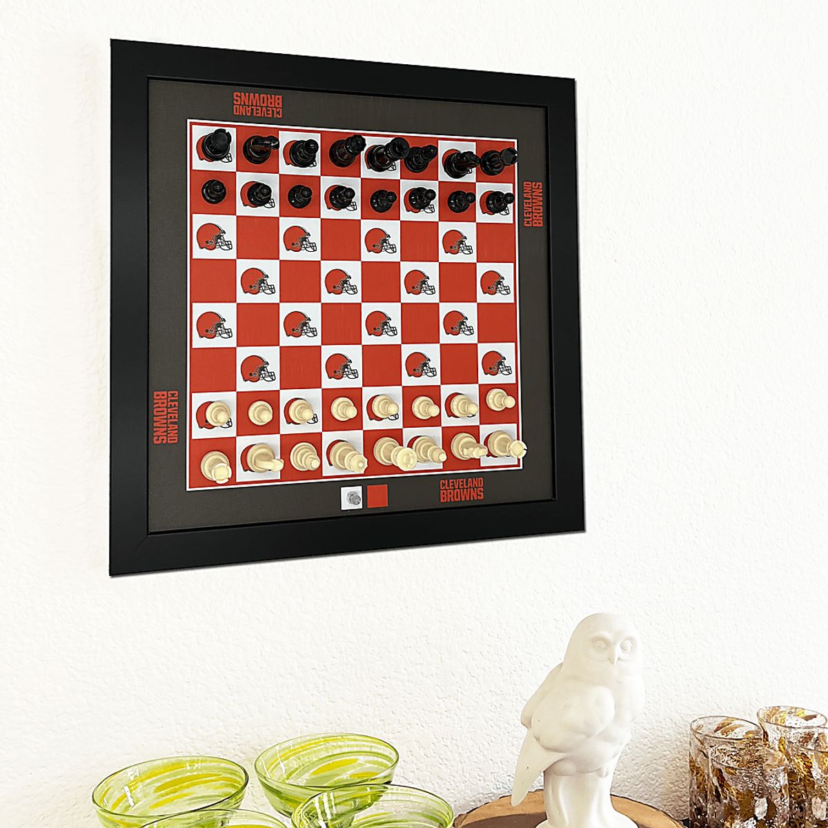 Nfl Magnetic Chess Set Orange,White Orange,Red,White Artwork | Rooms to Go