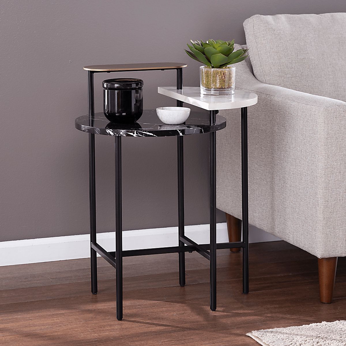 Cliffwood Black Black,Colors End Table | Rooms to Go