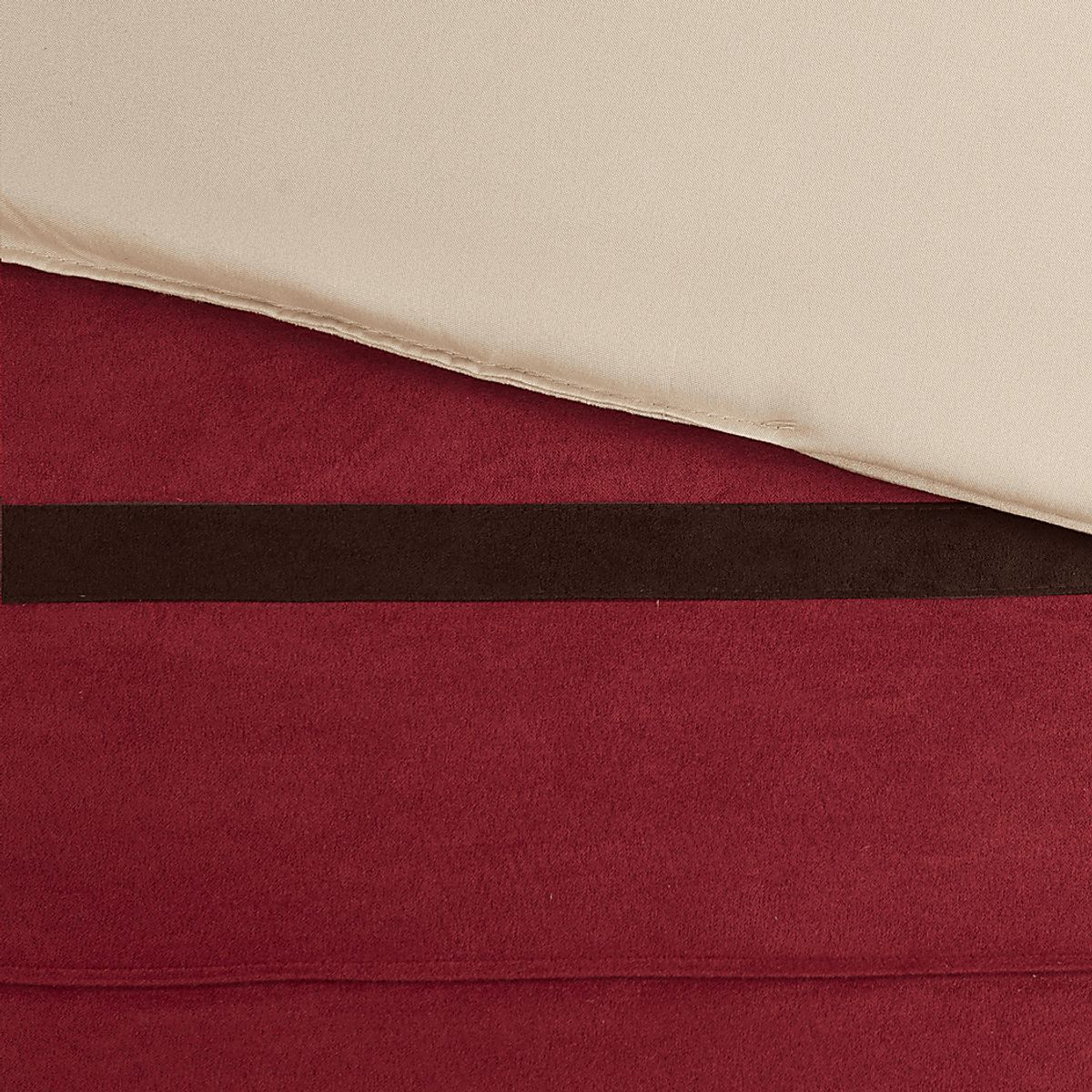Clouet Red Polyester Fabric 7 Pc Queen Comforter Set | Rooms to Go