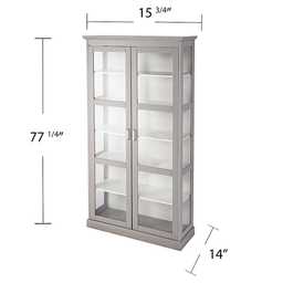 Clovermeade Gray Curio Cabinet | Rooms to Go