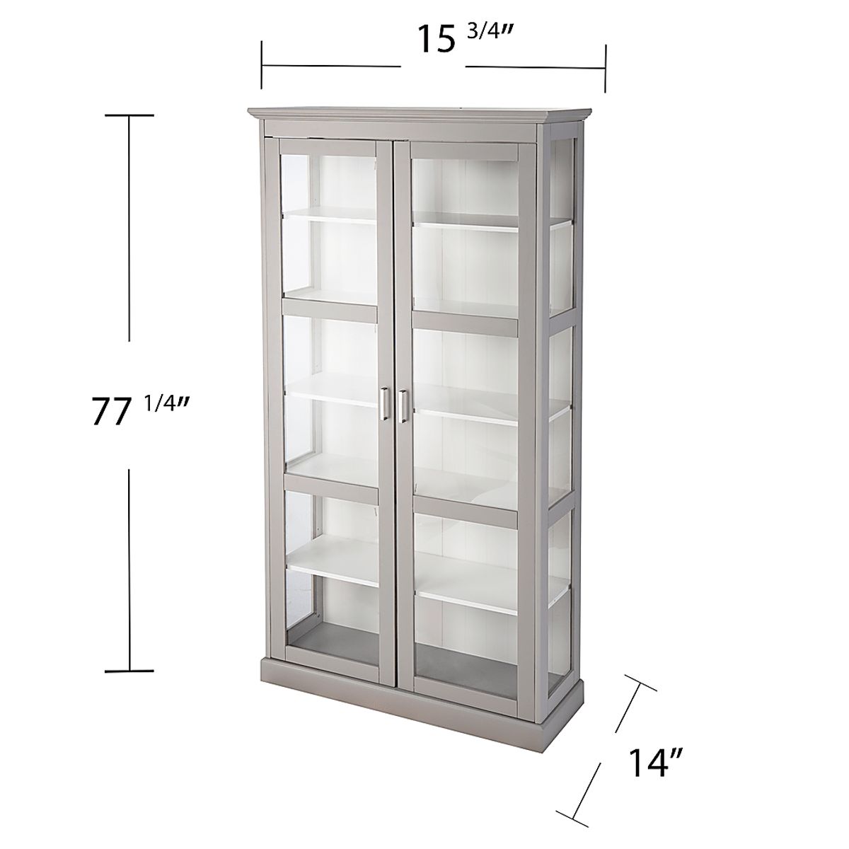 Clovermeade Gray Curio Cabinet | Rooms to Go