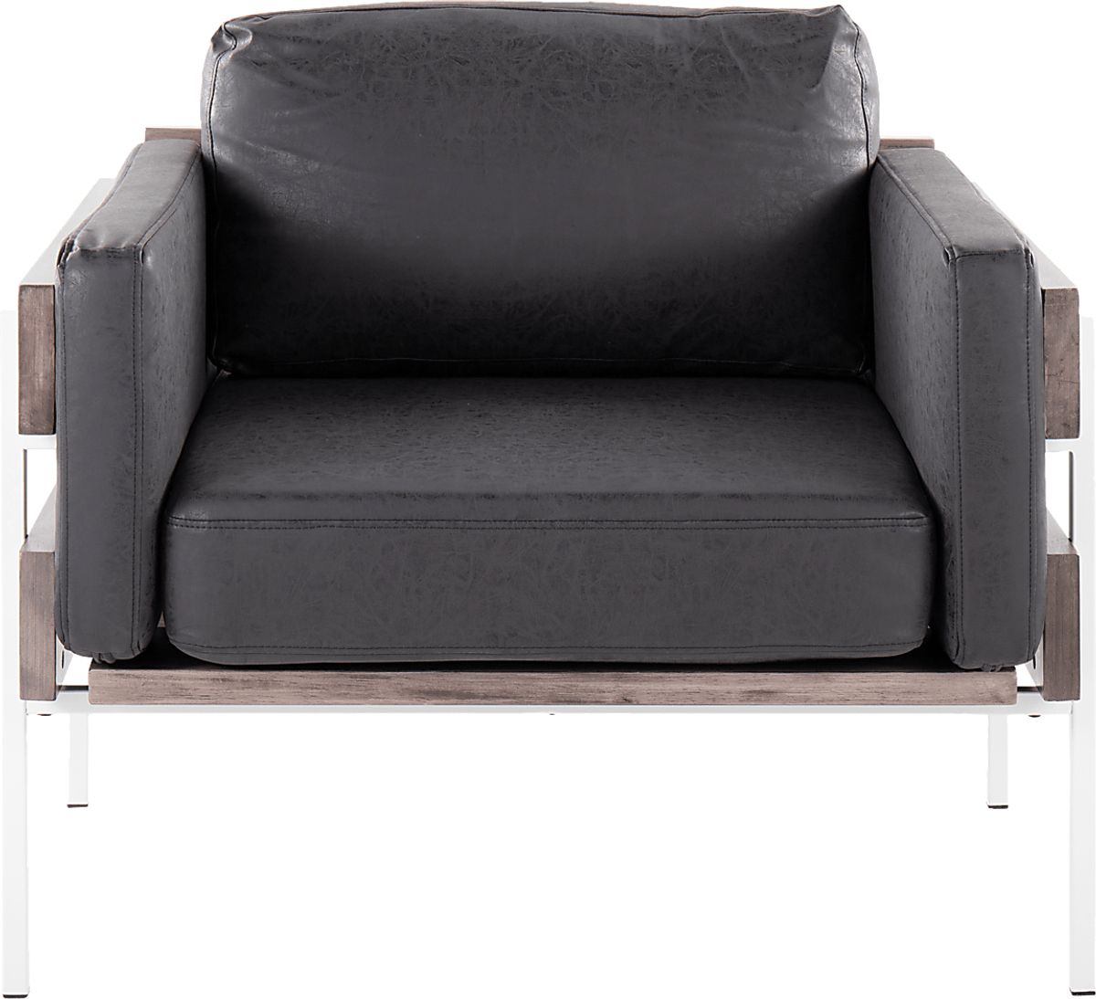 Clyburn VI Black Polyurethane Fabric Accent Chair | Rooms to Go