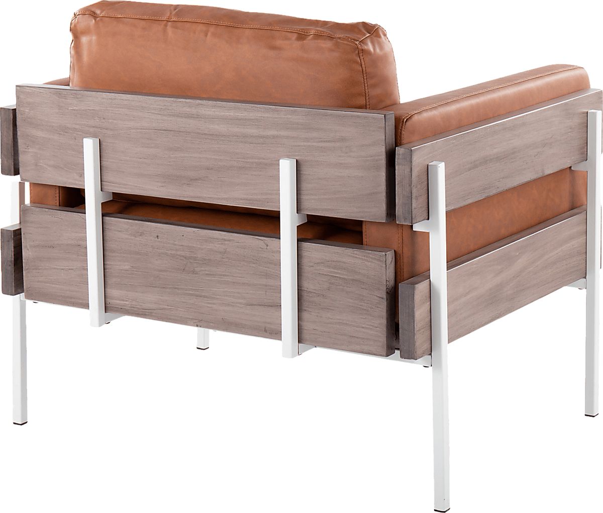 Clyburn VI Camel Brown Polyurethane Fabric Accent Chair | Rooms to Go