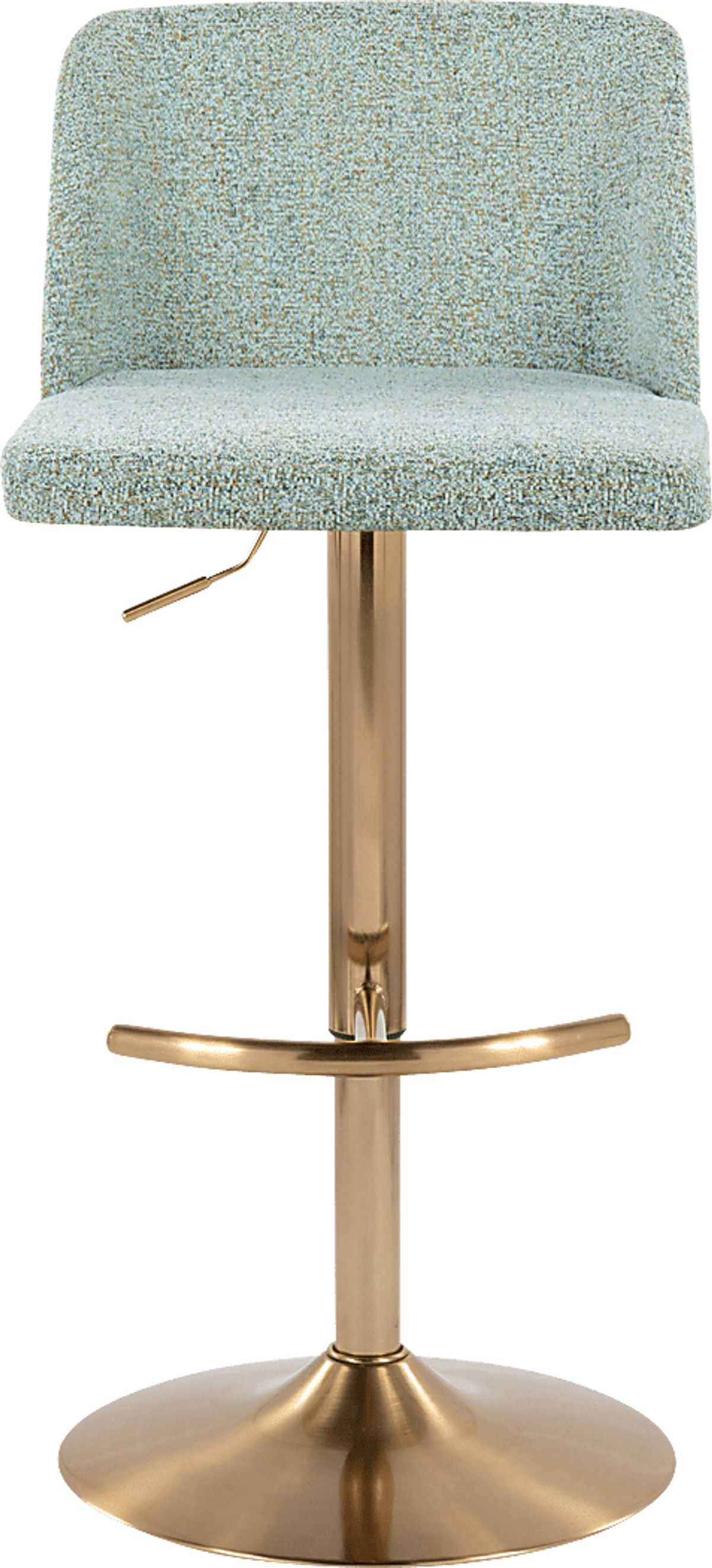 Clyo XIII Gold Colors,Metal Green Polyester Fabric Adjustable,Swivel ...